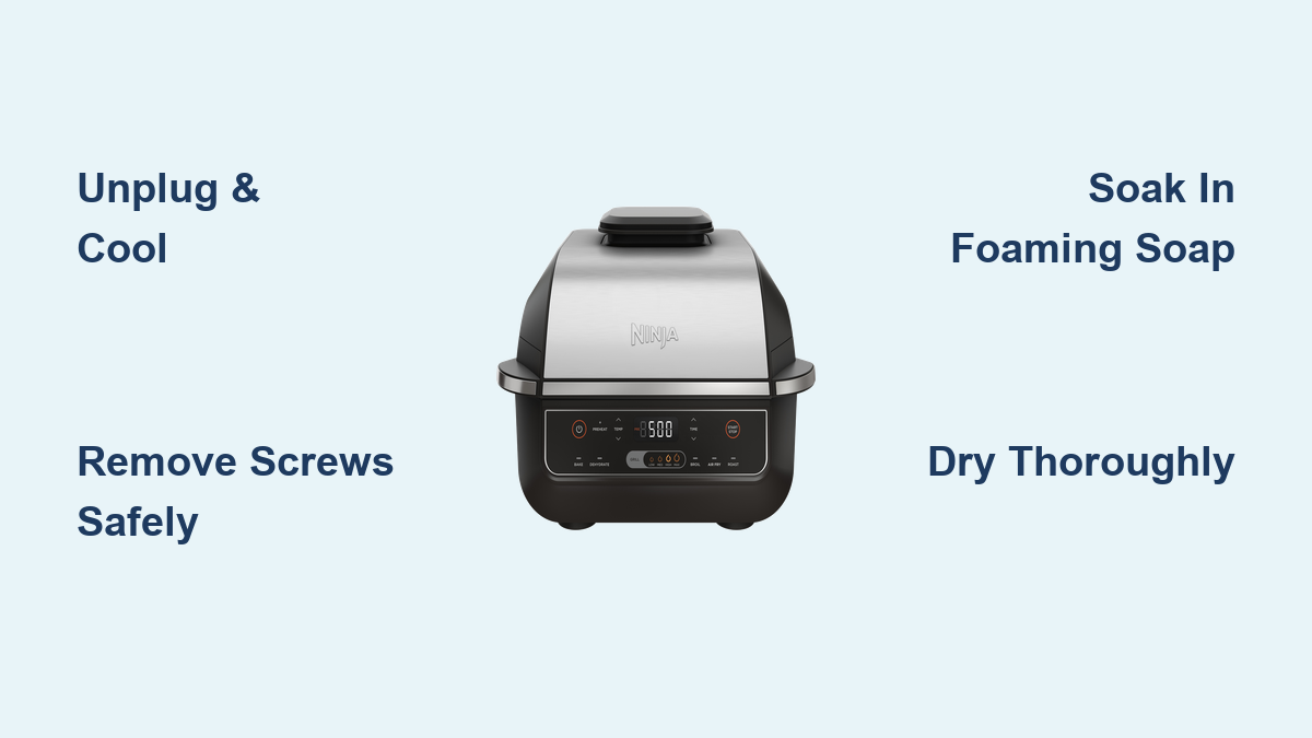 How to Clean Ninja Foodi Grill Lid