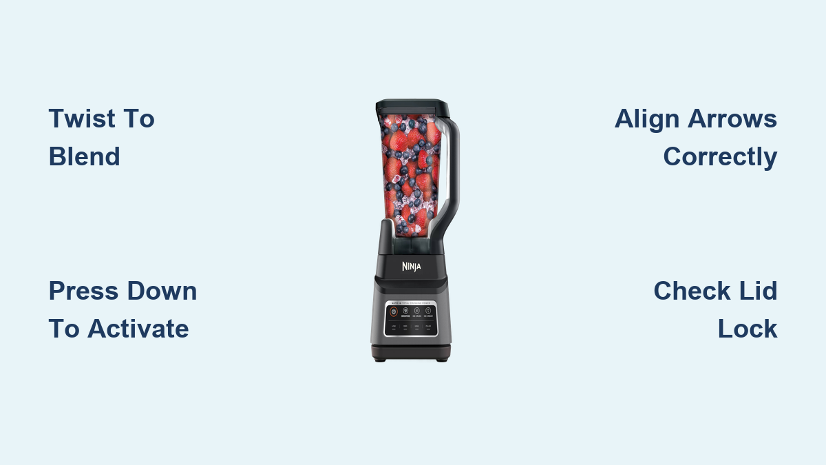 How to Use a Ninja Blender with No Buttons