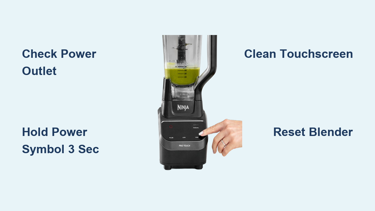 How to Turn On Ninja Blender Touch Screen